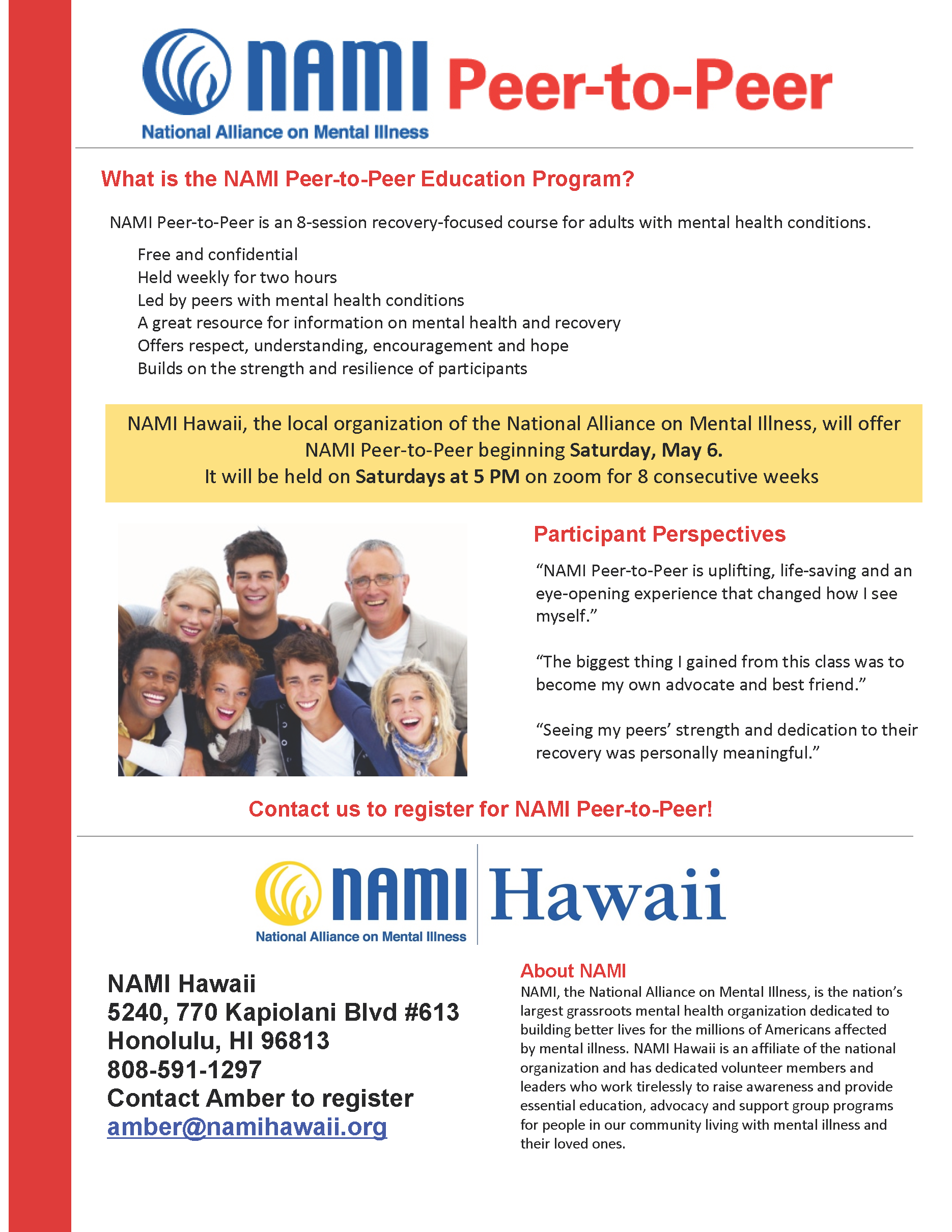 NAMI Peer to Peer Class Registration – National Alliance on Mental ...